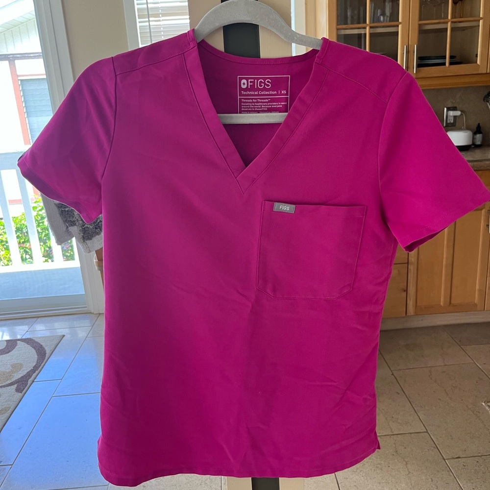 Figs Catarina Scrub Top - Gem